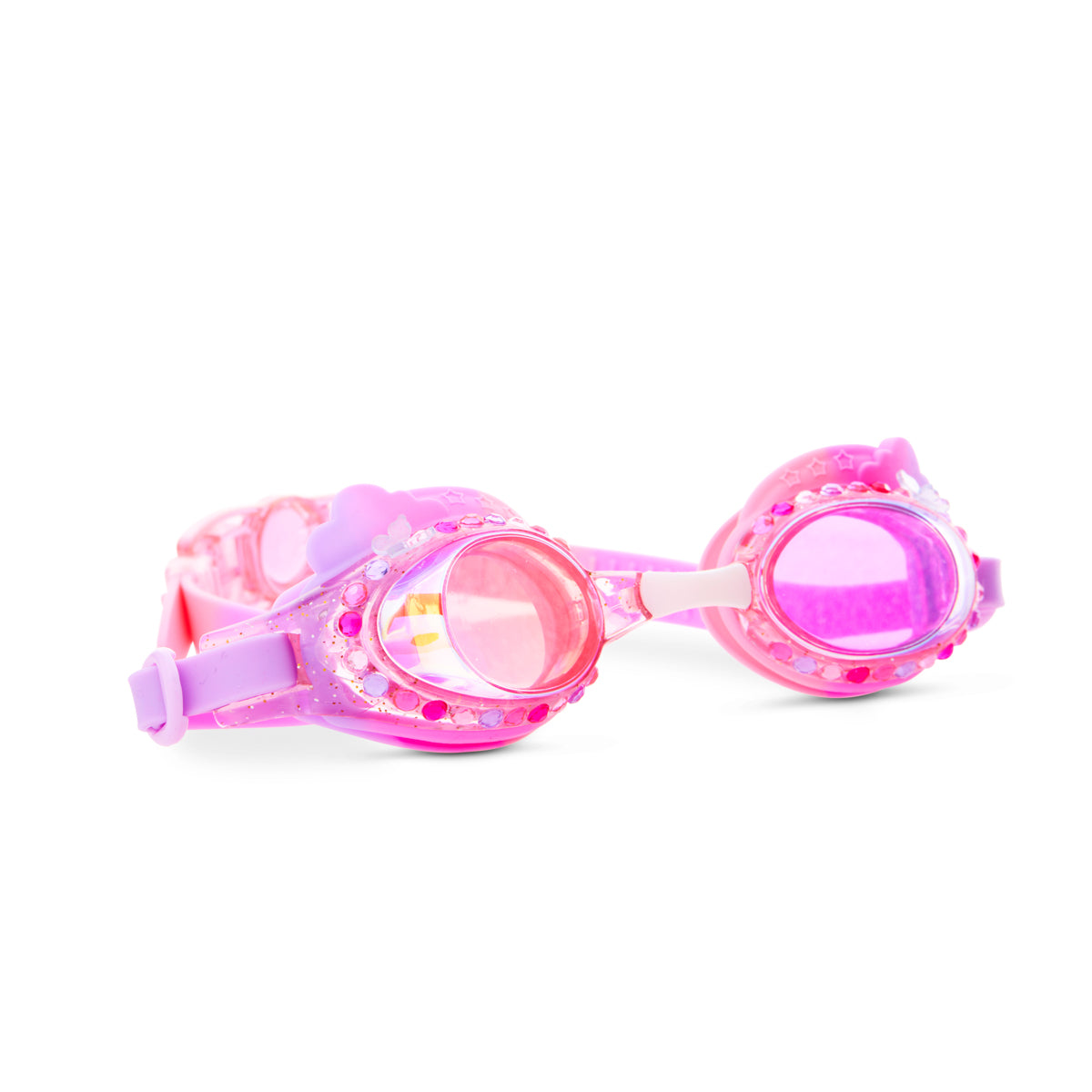 Floating Fuchsia Rainbow Girl Kids' Swim Goggles – Bling2o